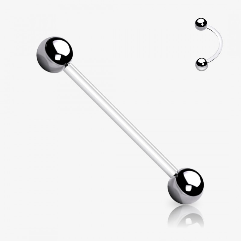 Piercing Barbel Surface BioFlex em material flexível e seguro